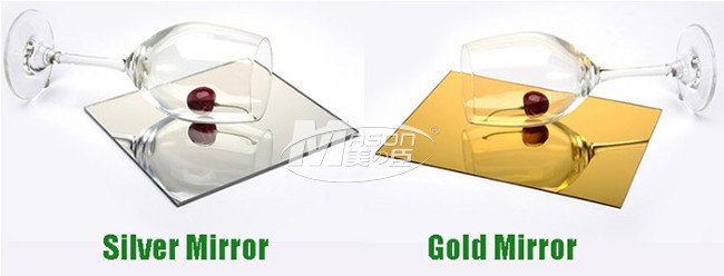 High Reflective One Way Mirror Acrylic Silver Gold Acrylic Mirror Sheet 1mm